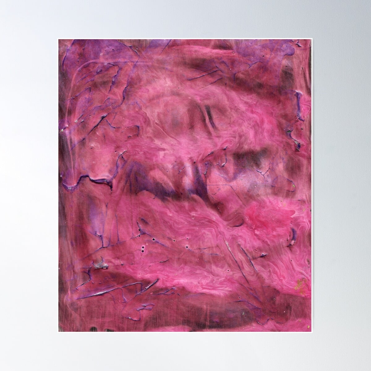 Absorb Vibrant Red Acrylic Abstract Poster Wall Art, Modern Wall Decor ...