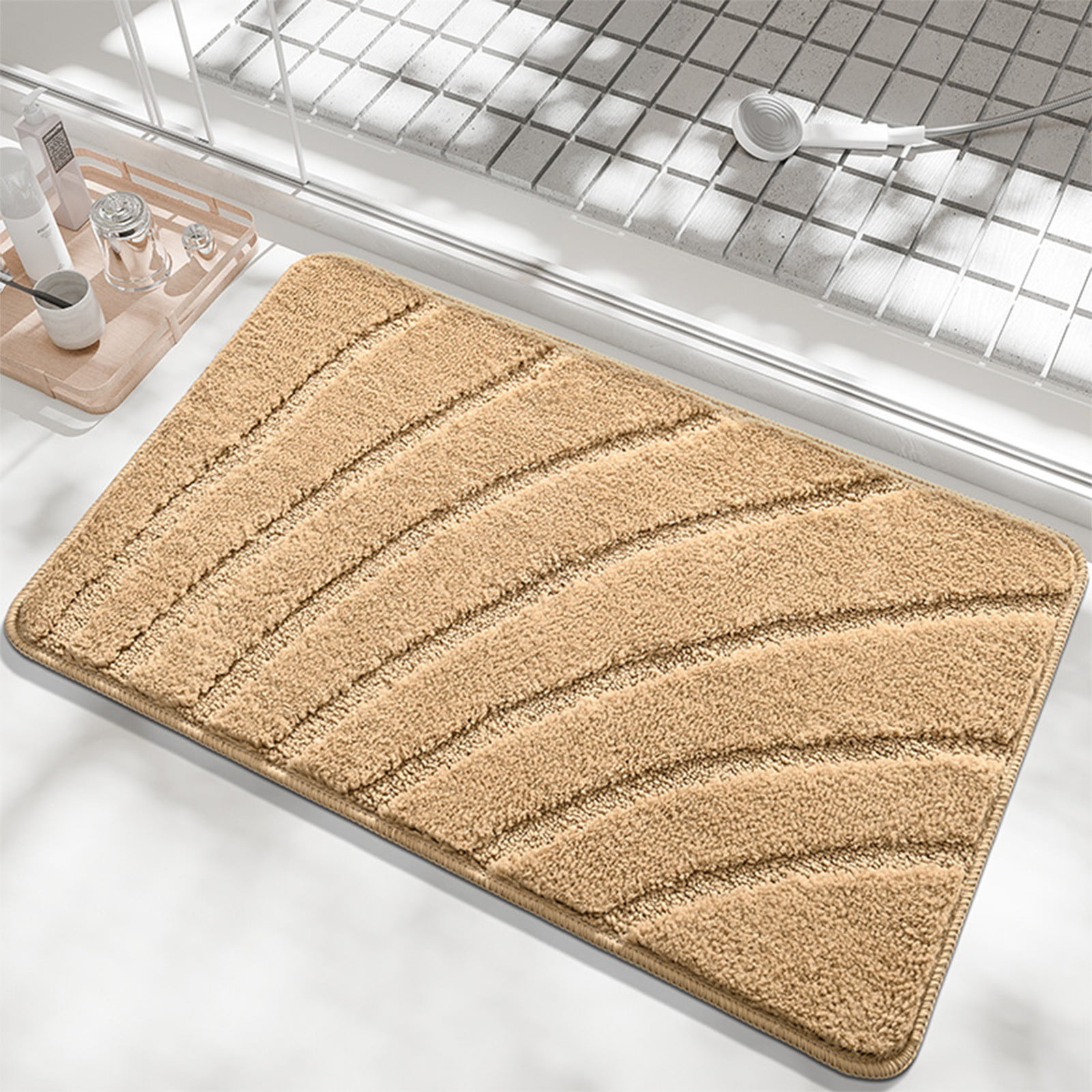 Absorbent Bathroom Non Slipping Mat – 23.62x15.75 Inches Floor Carpet ...