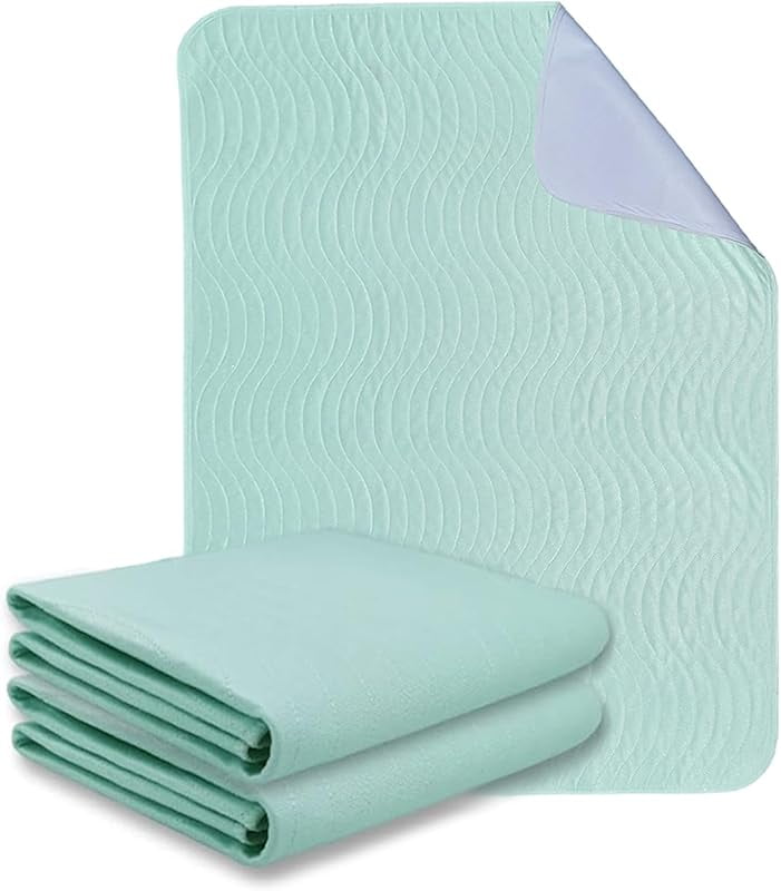 Absorbent Bed Pads for Incontinence - Washable, Reusable, 4-Layer ...