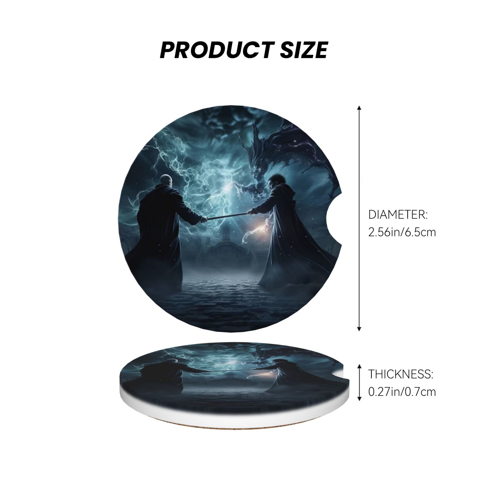 Absorbent Car Coasters 2 Pack for Movie Harry Potter Cup Holders,2.56 ...