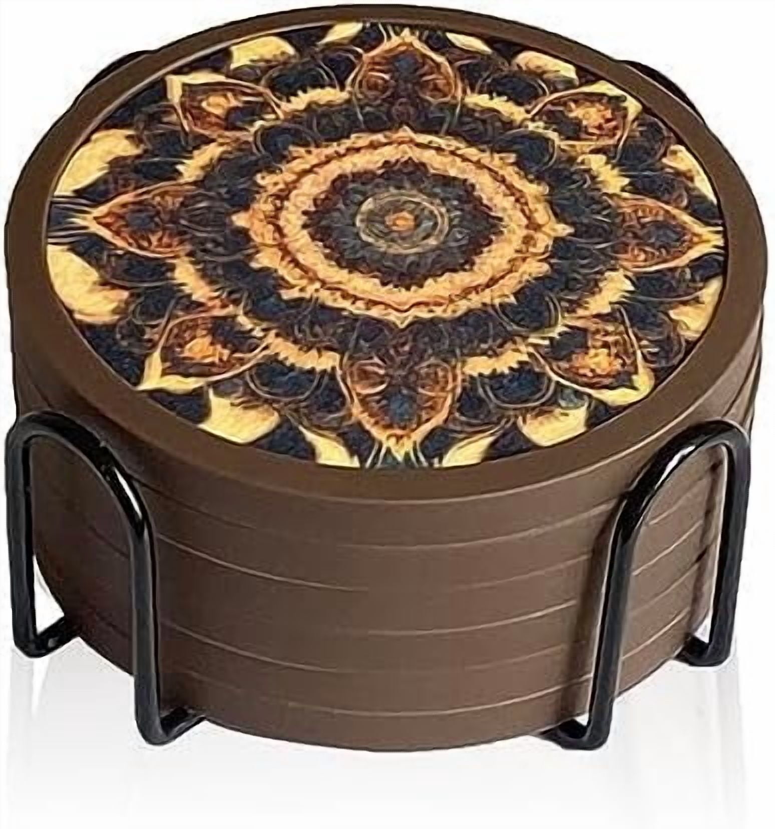 Absorbent Coasters for Drinks with Holder - 6packs, Silicone Coaster ...