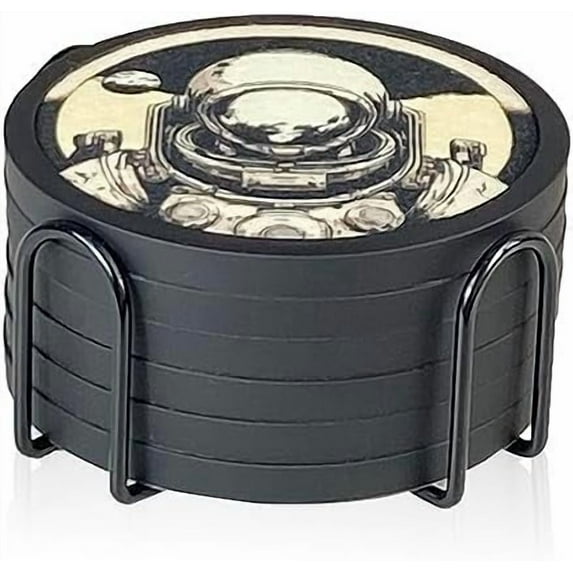 Absorbent Coasters for Drinks with Holder - 6packs, Silicone Coaster ...