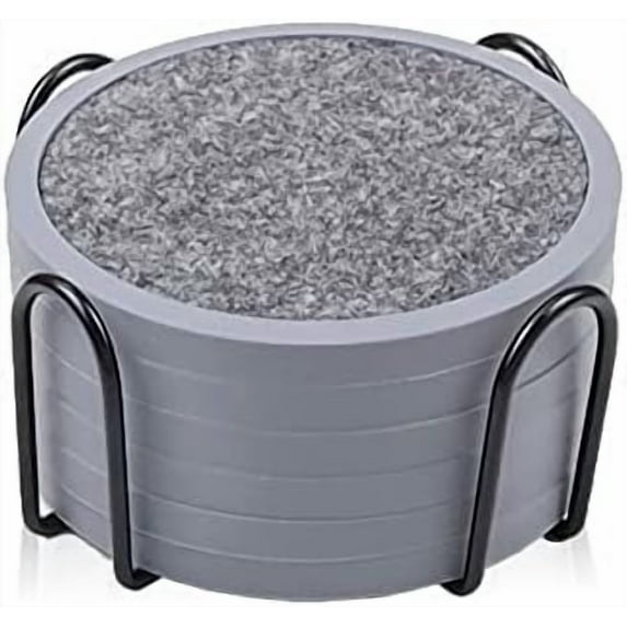 Absorbent Coasters for Drinks with Holder - 6packs, Silicone Coaster ...