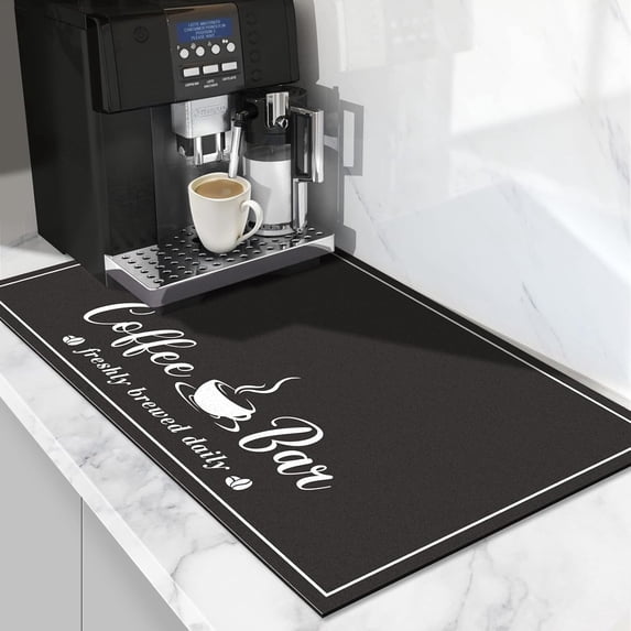 Absorbent Coffee Mat, Fashion Dish Drying Mat for Kitchen Counter ...