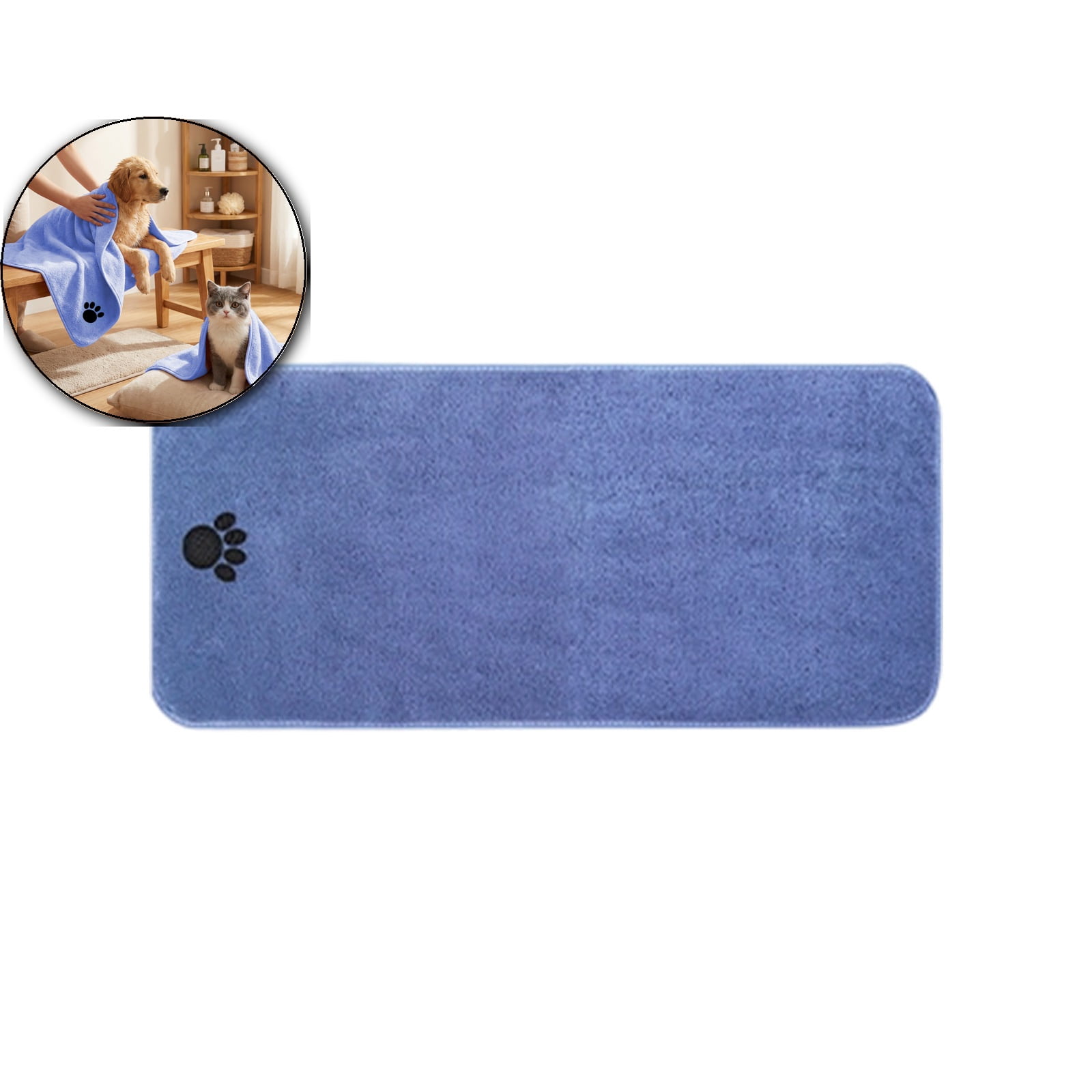 Absorbent Coral Fleece Pet Towel – Extra Large Microfiber Dog & Cat ...