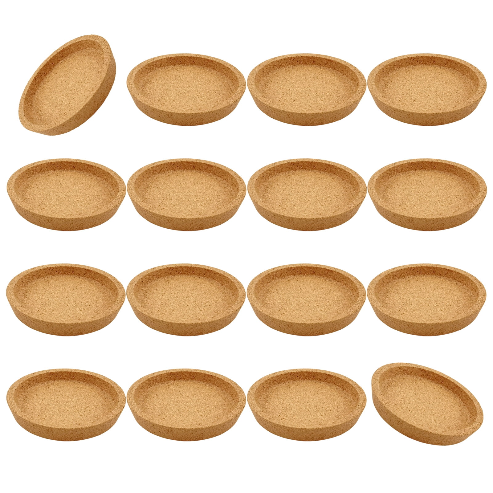 Absorbent Cork Coasters , Round Drink Mats with Raised Trim for Home ...