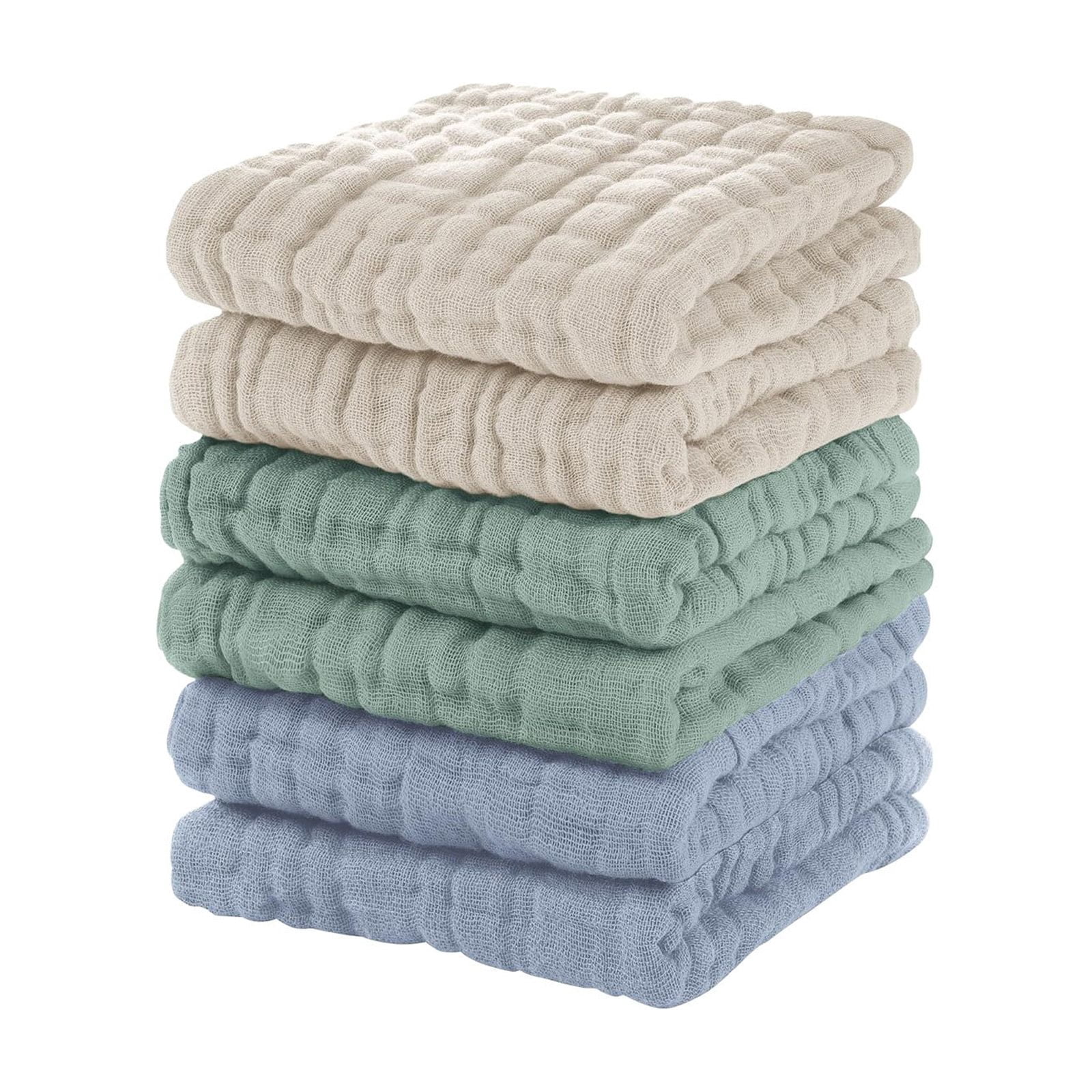 Absorbent Cotton Face Towels - Comfortable, Lightweight Washcloths for ...