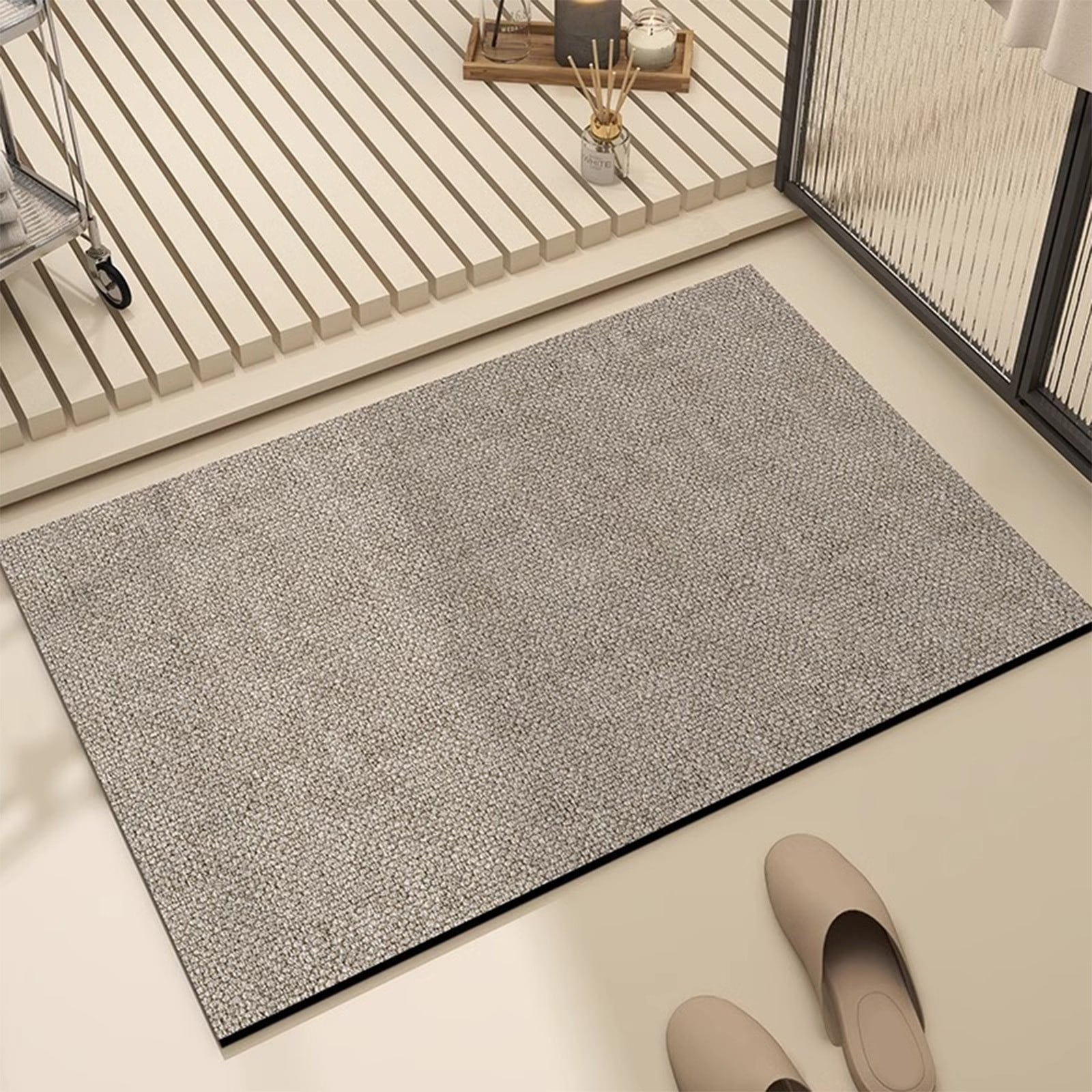 Absorbent Diatomite Floor Mat | Non Slip Bathroom Door Mat | Quick Dry ...