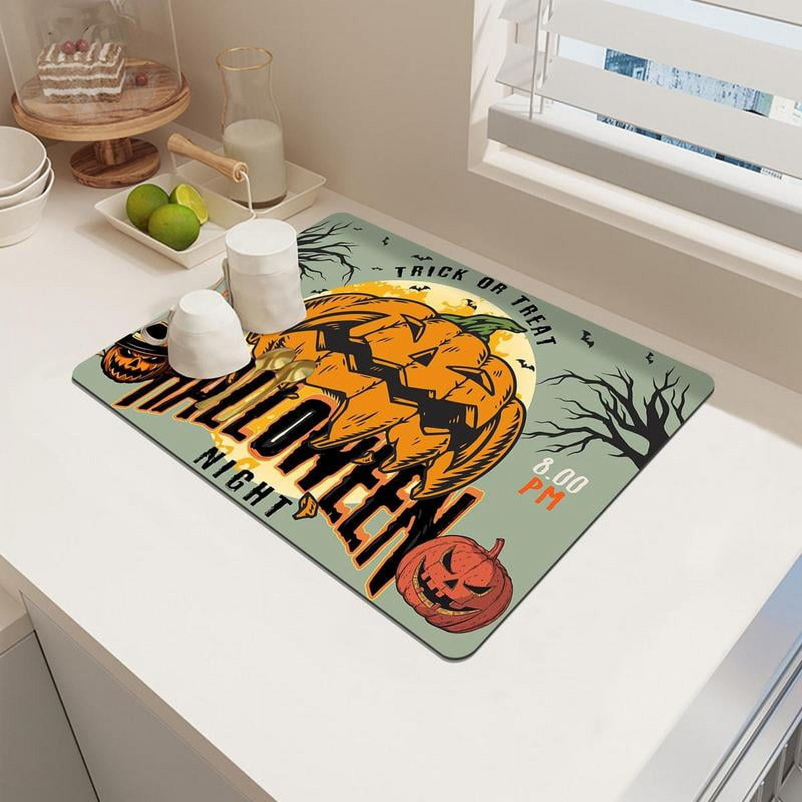 Absorbent Dish Drying Mat, 1/2pcs Modern Simple Kitchen Drip Mat ...