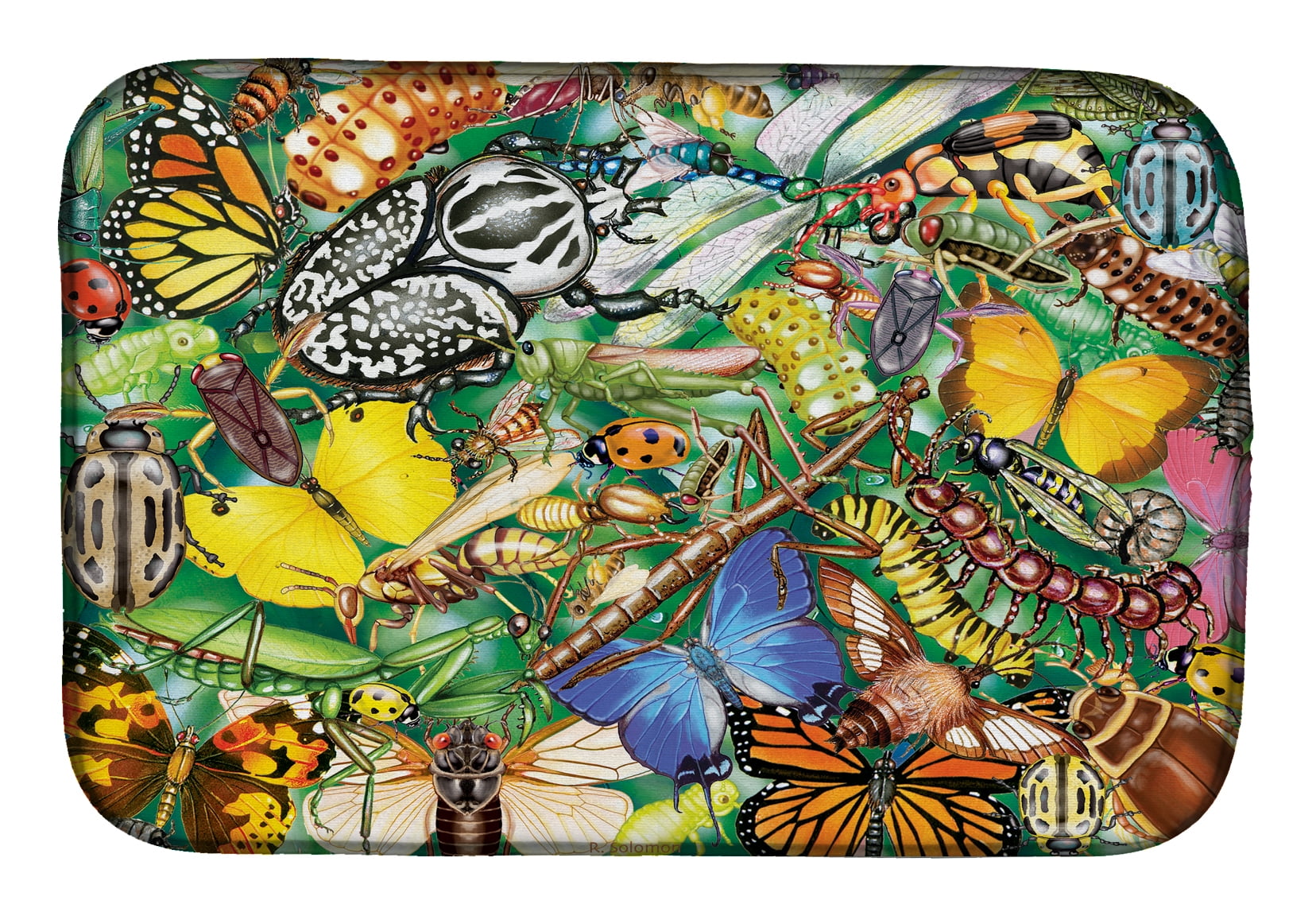Insects & Butterflies Bug World Dish Drying Mat - Walmart.com