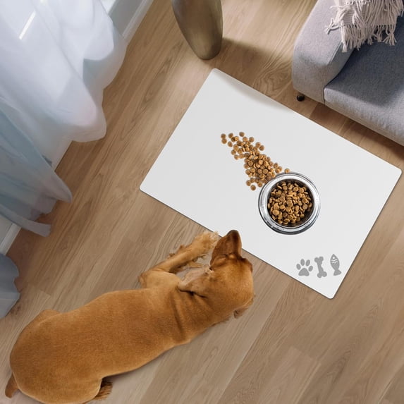 Absorbent Dog Food Mat, No Stains Quick Dry Dog Water Dispenser Mat ...