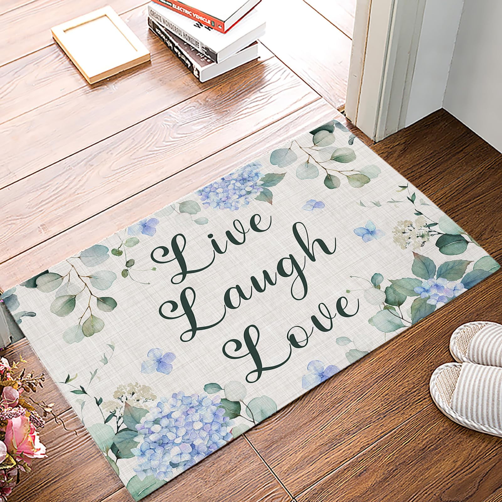 Absorbent Door Mat, Non Slip Floor Mats Low-Profile Small Rugs for ...
