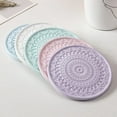 Absorbent Drink Coasters Colourful Diatomite Round Cup Mat Heat Proof ...