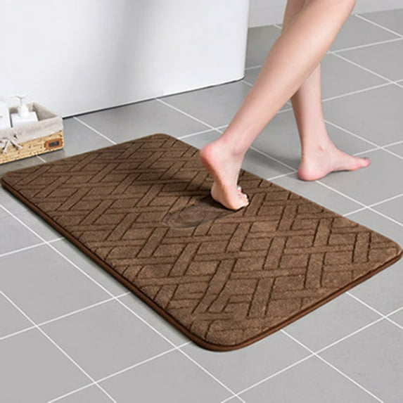 Absorbent Foam Bathroom Floor Mat | Waterproof & Non-Slip Entry Door ...