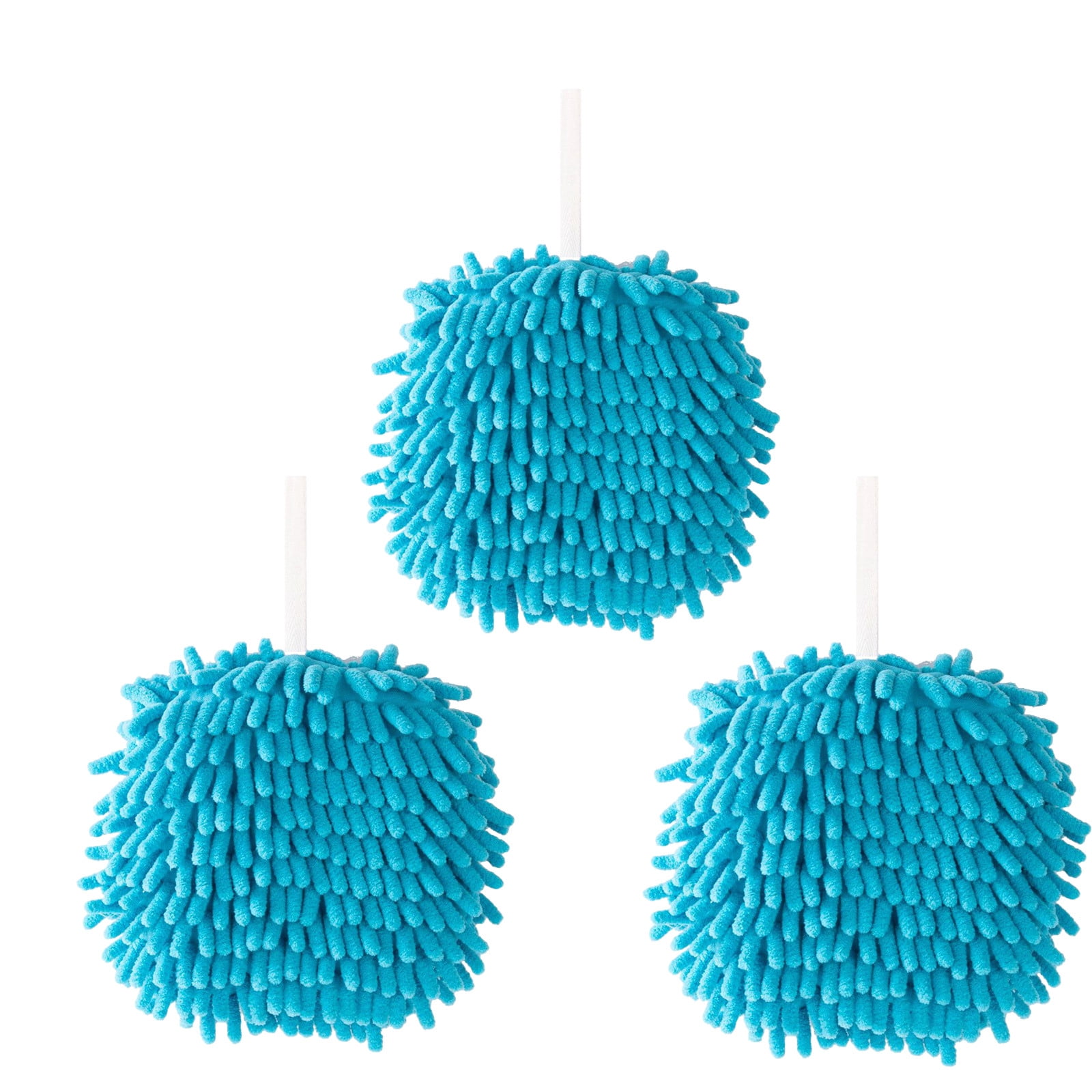 Absorbent Hanging Hand Towel Ball, 6.8In Quick-Dry Chenille Plush Towel ...