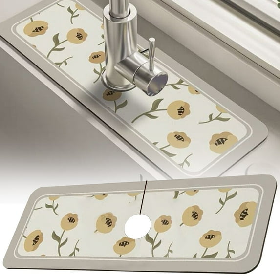 Absorbent Kitchen Guard And Faucet Drain Mat Non Fast Drying And Ideal ...