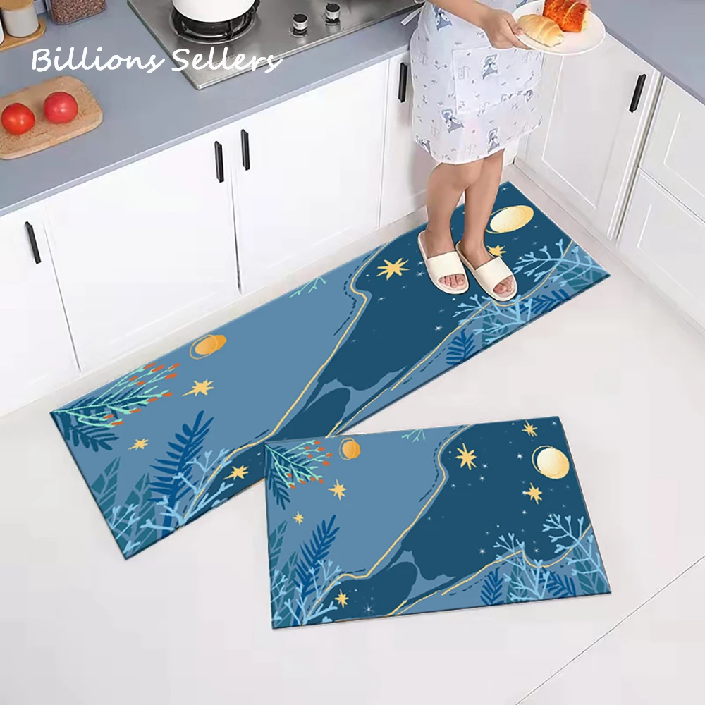 Absorbent Kitchen Rug Floor Mat Absorb Oil Kitchen Long Area Rug ...