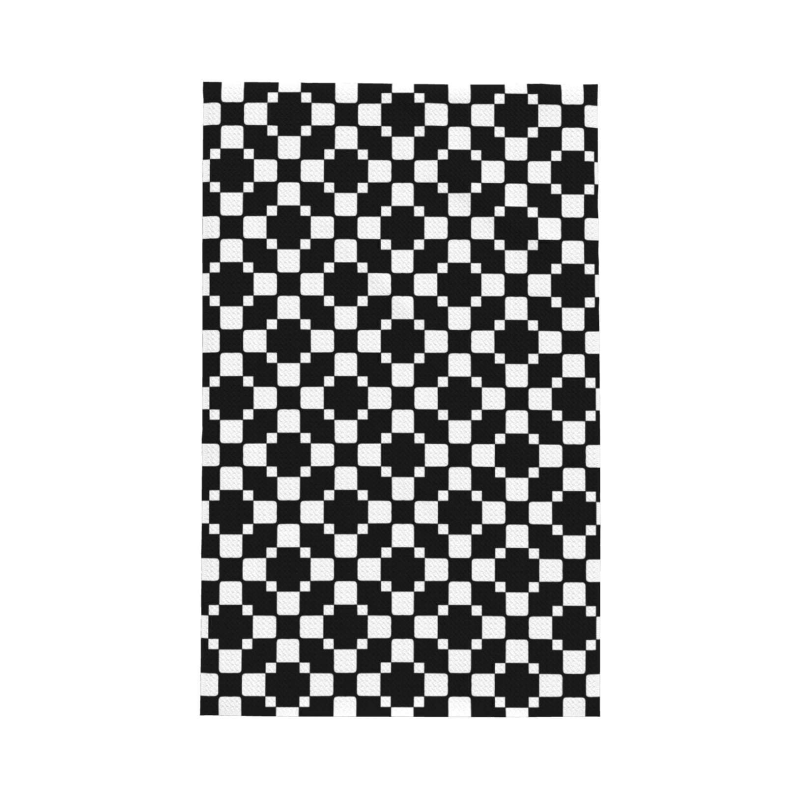 Absorbent Kitchen Towels, Black And White Checkered Quick Drying Dish ...