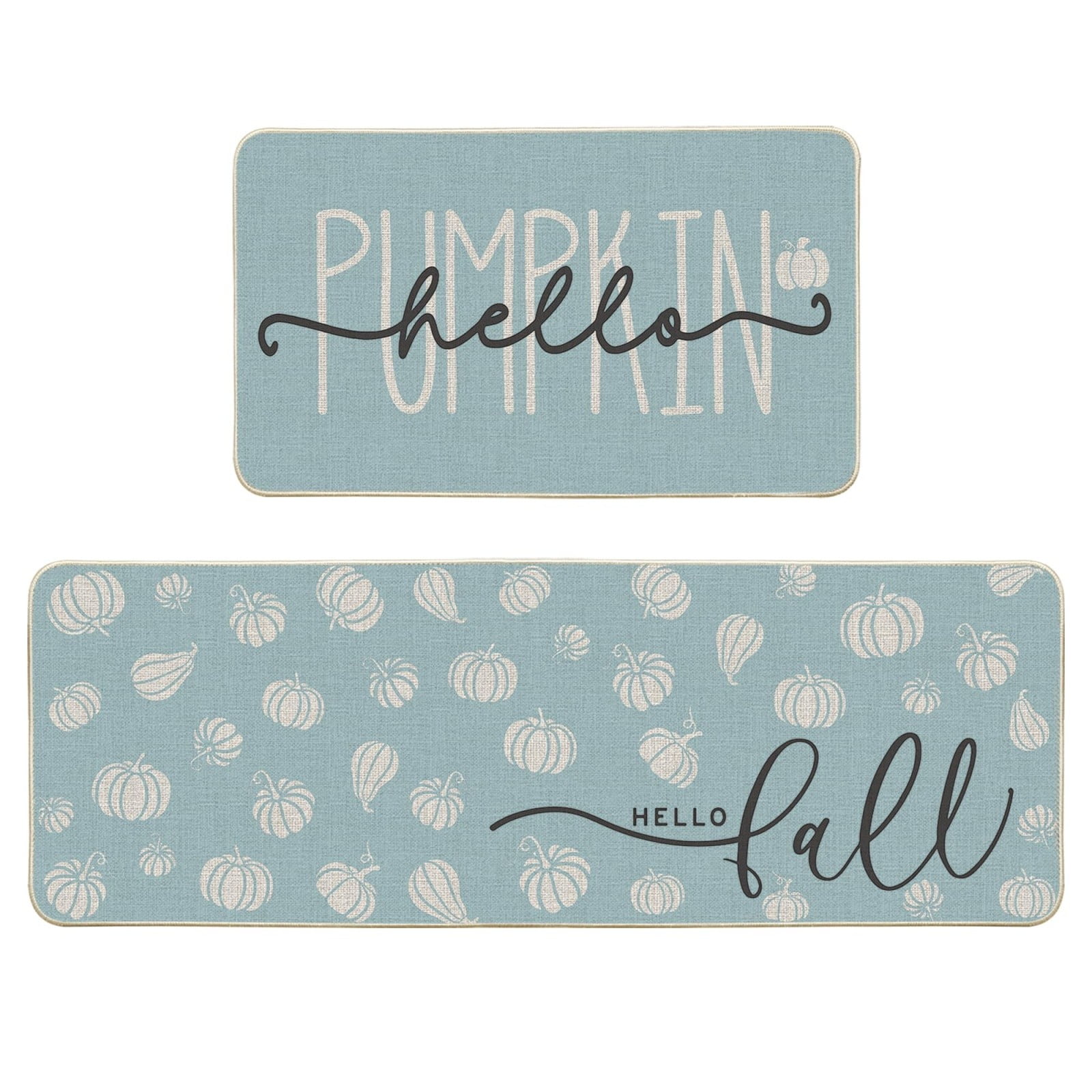 Absorbent Long Strip Kitchen Mat 2-Piece Set | Oil & Water Resistant ...