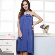 Microfiber Women Shower Bath Towel Robe Bowknot SPA Absorbent Body Wrap ...