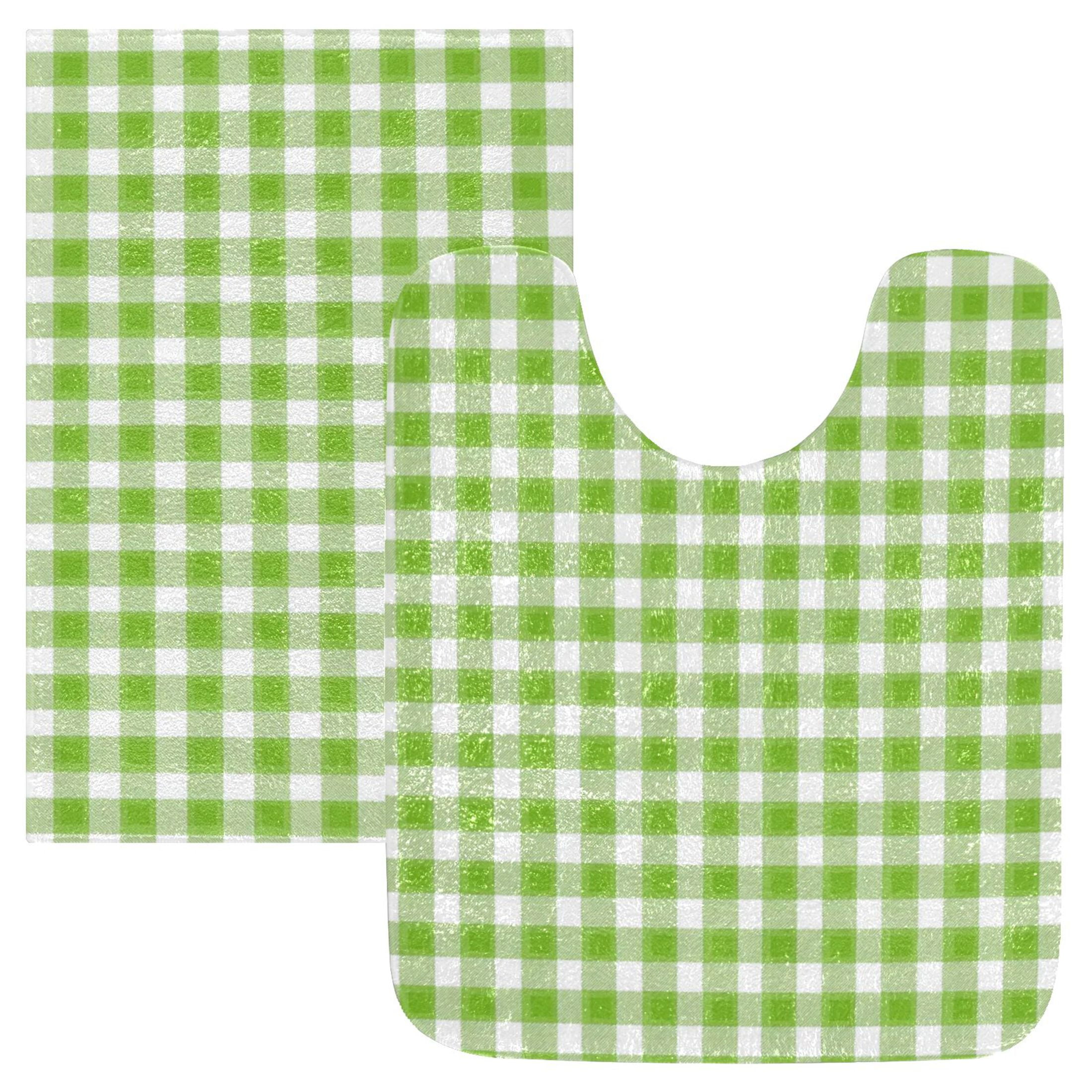 Absorbent Non Slip Ultra Soft Bath Mat And U-Shaped Contour Toilet Mat ...