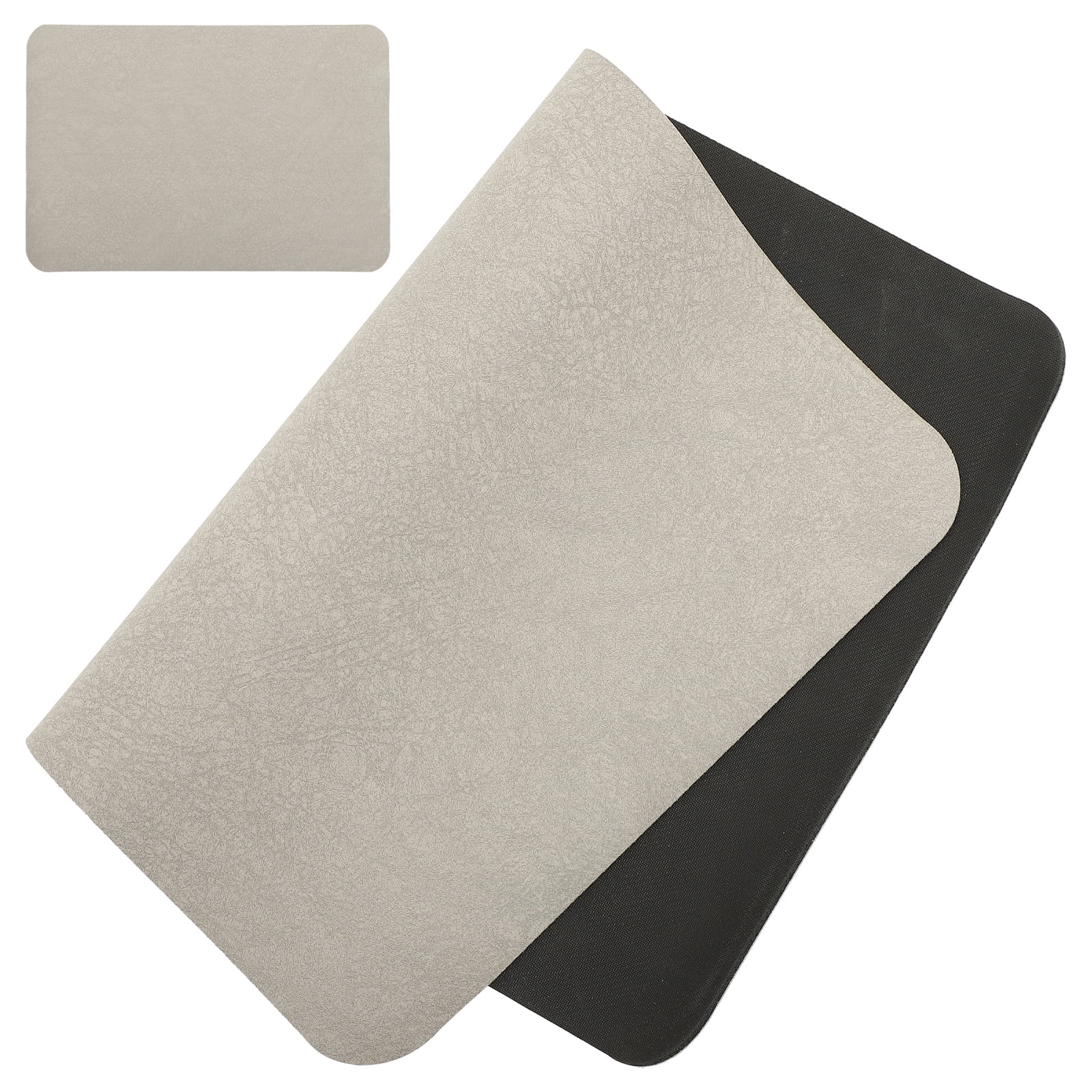 WRITWAA Water Absorbent Fast Drying Non Slip Bathroom Mat Grey PVC ...