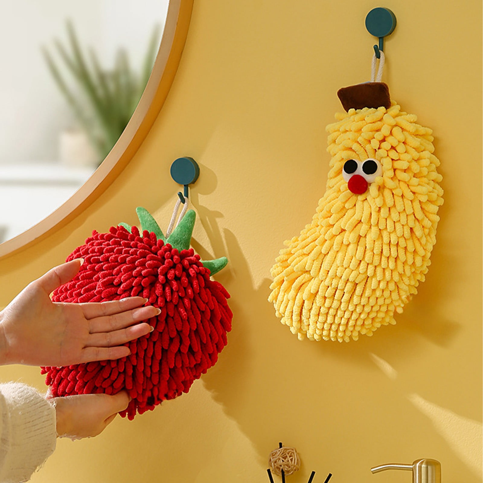Absorbent Polyester Hand Towel with Hanging Loop for Kitchen and ...