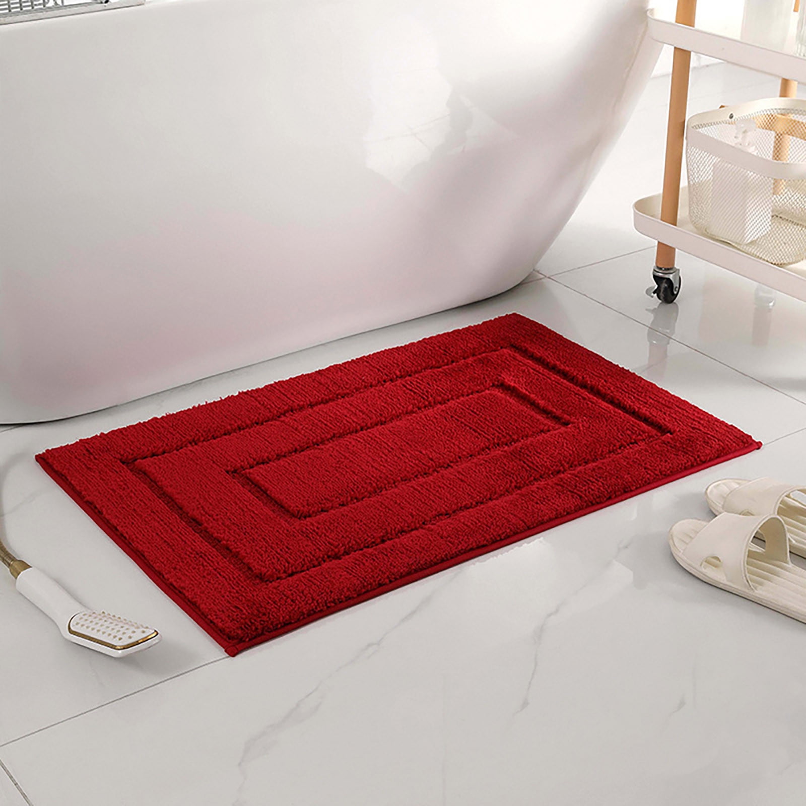 Absorbent Quick-Dry Bathroom Floor Mat, Non-Slip Shower Rug with Fine ...