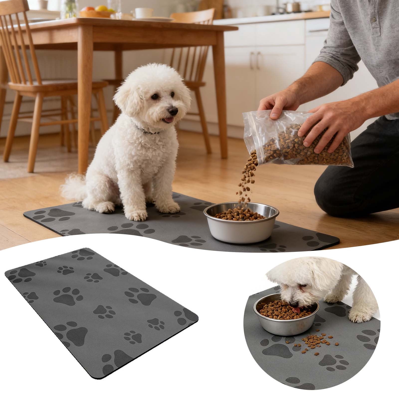 Absorbent Quick Drying Mat For Floor Pet Water Dispensers Bowl Cat ...