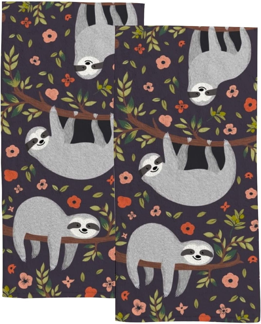 Absorbent Soft Hand Fingertip Towels, 2 Pcs Face Bath Towels Set Cute ...