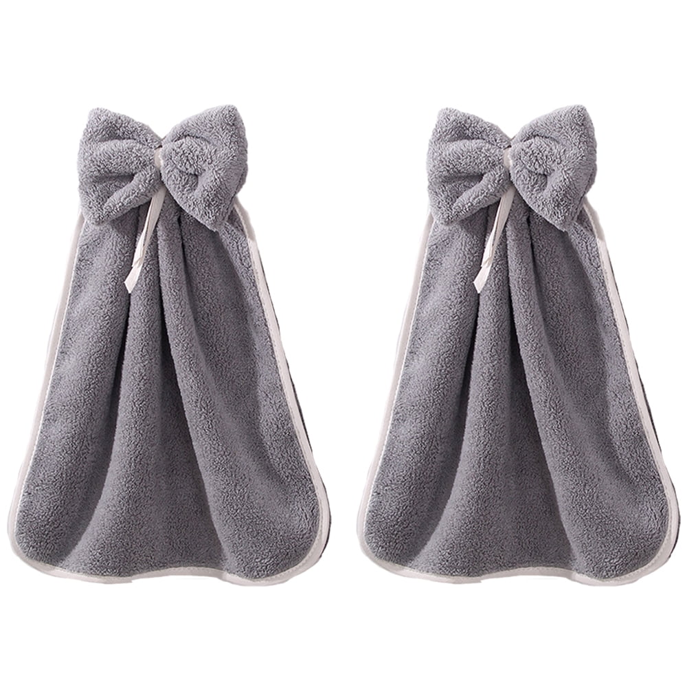 Absorbent Soft Hand Towels with Hanging Loops for Kitchen Bathroom ...
