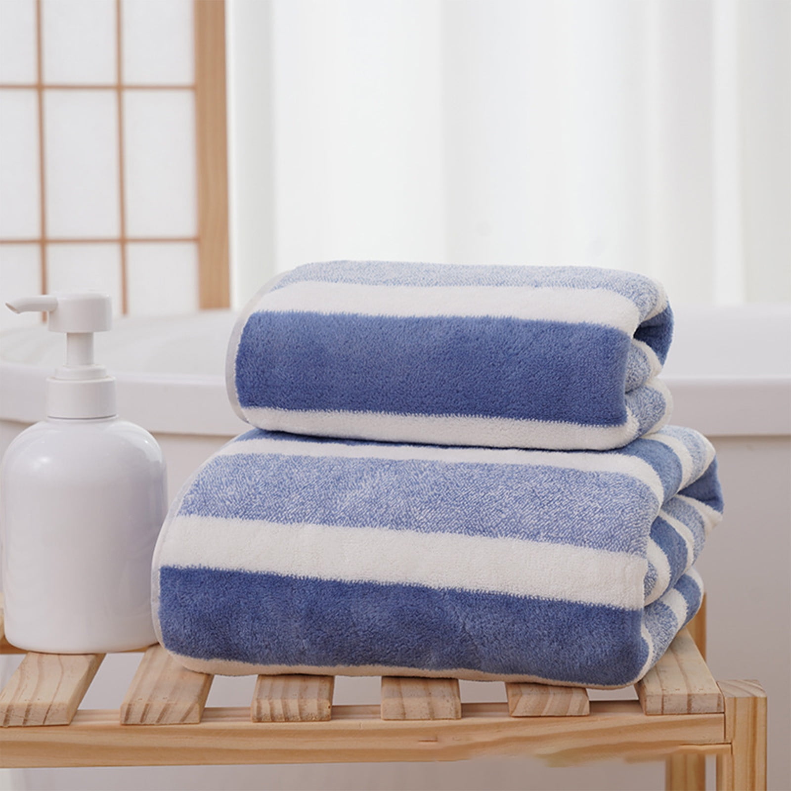 Absorbent Towel Decorative Bath Towel Set of 2 Bathtowels Set Fluffy ...