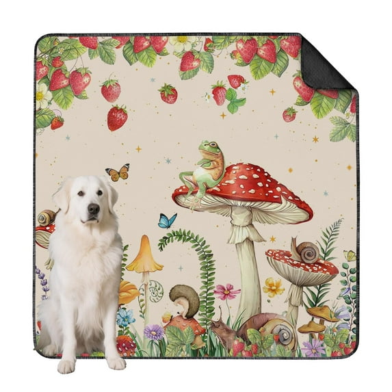 Absorbent Washable Pads for Dogs with Plant Prints, Large Reusable Mat ...