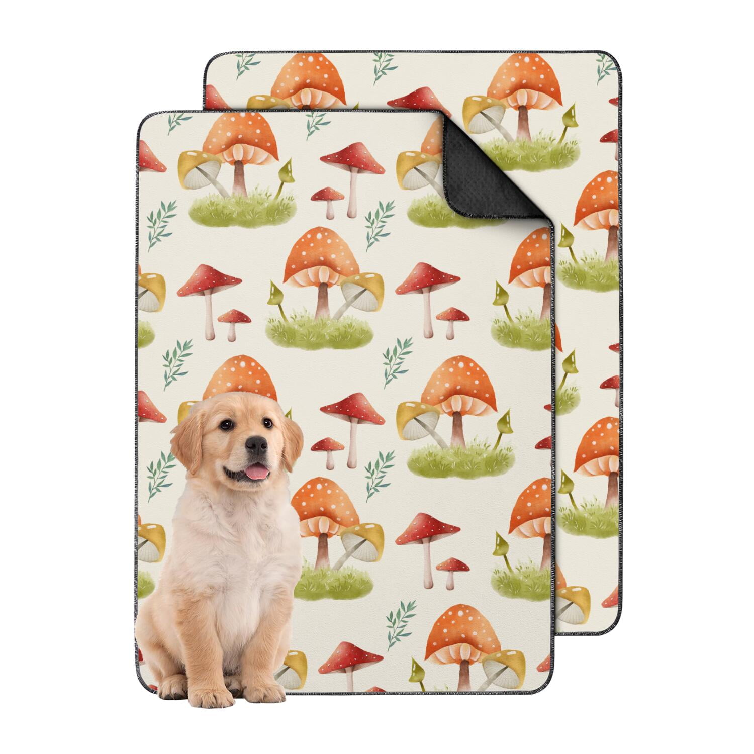 Absorbent Washable Potty Pads with Floral Borders, Large Reusable Mat ...