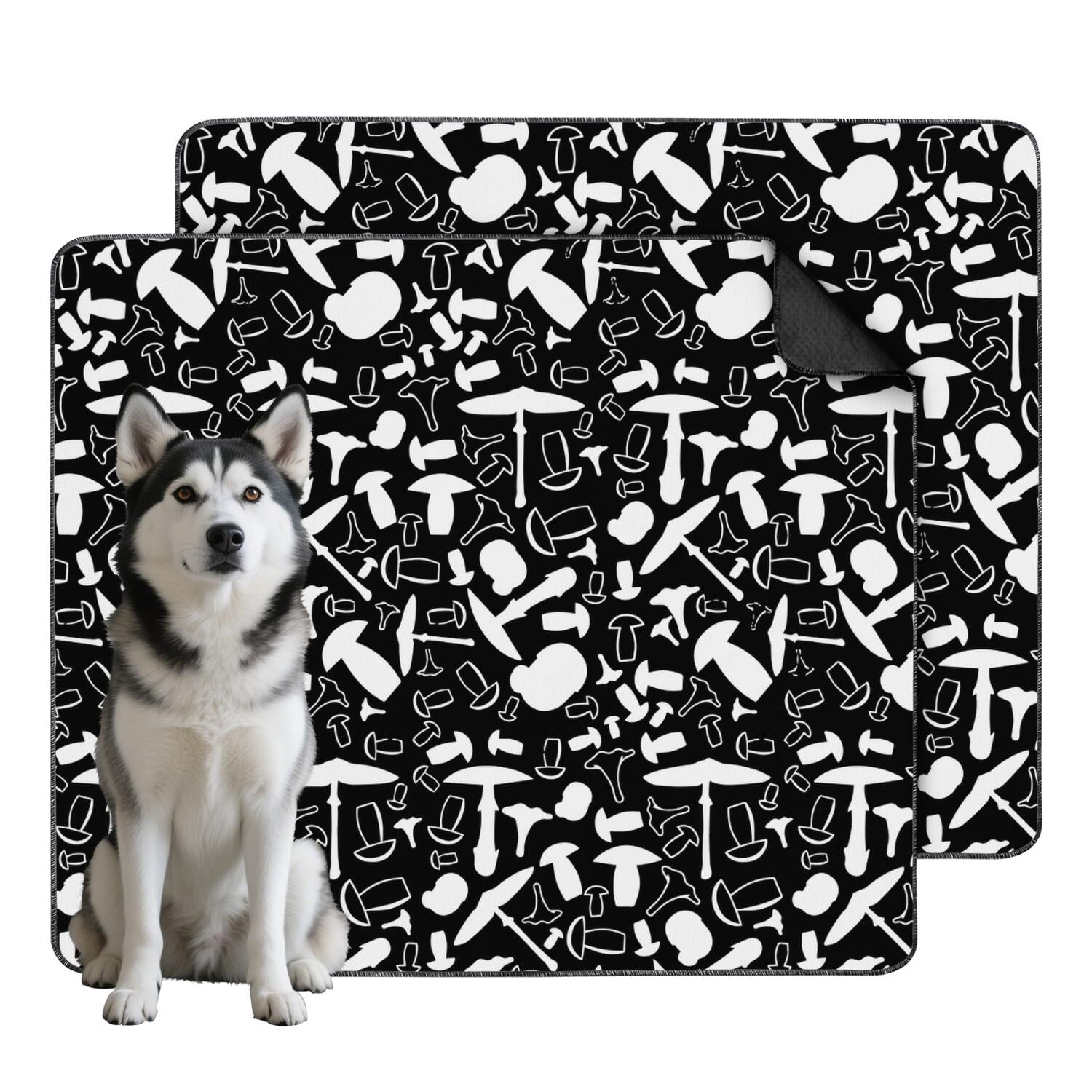 Absorbent Washable Potty Pads with Floral Borders, Large Reusable Mat ...