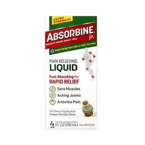 Absorbine Jr., Fast Absorbing Pain Relieving Liquid, 4oz, 2-Pack, Extra ...