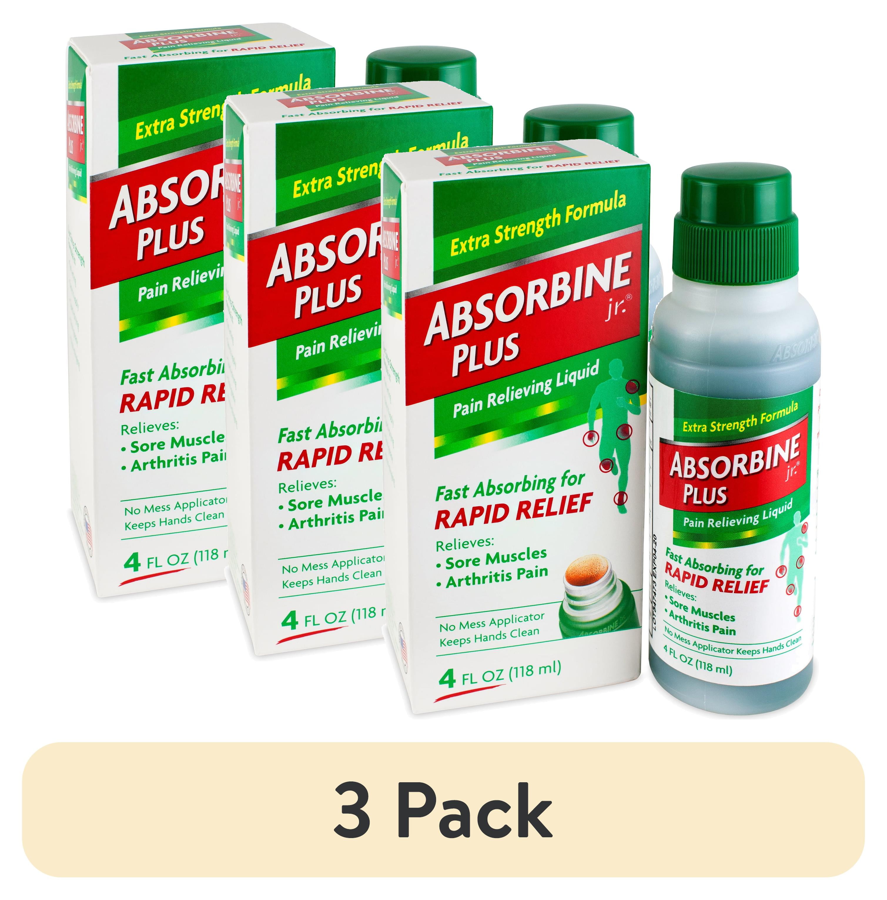 (3 pack) Absorbine Jr. Plus Spray Fast Absorbing Arthritis & Sore Body ...