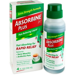 Absorbine Jr., Fast Absorbing Pain Relieving Liquid, 4oz, 2-Pack, Extra ...