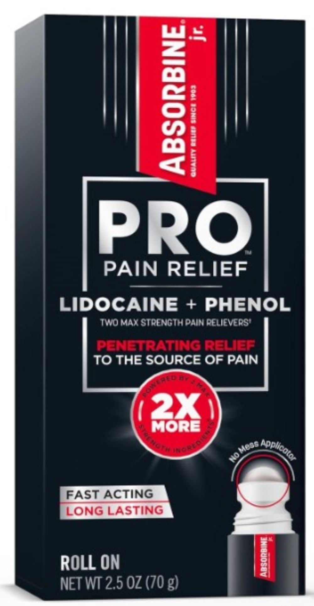 Absorbine Jr. Pro Pain Relief 2.5 oz (Pack of 32) - Walmart.com