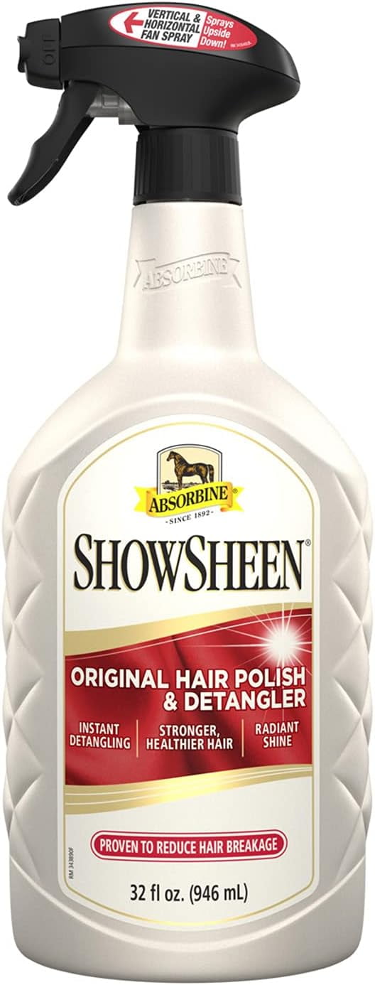 Absorbine ShowSheen Hair Polish and Detangler 32oz Spray Bottle Horse ...