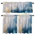 Absstract Color Block Kitchen Curtains Valance and Tier Set Blue Gold ...