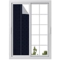 Abstrac Plant Window Privacy Film, Black Blue Flower Ethnic Style ...