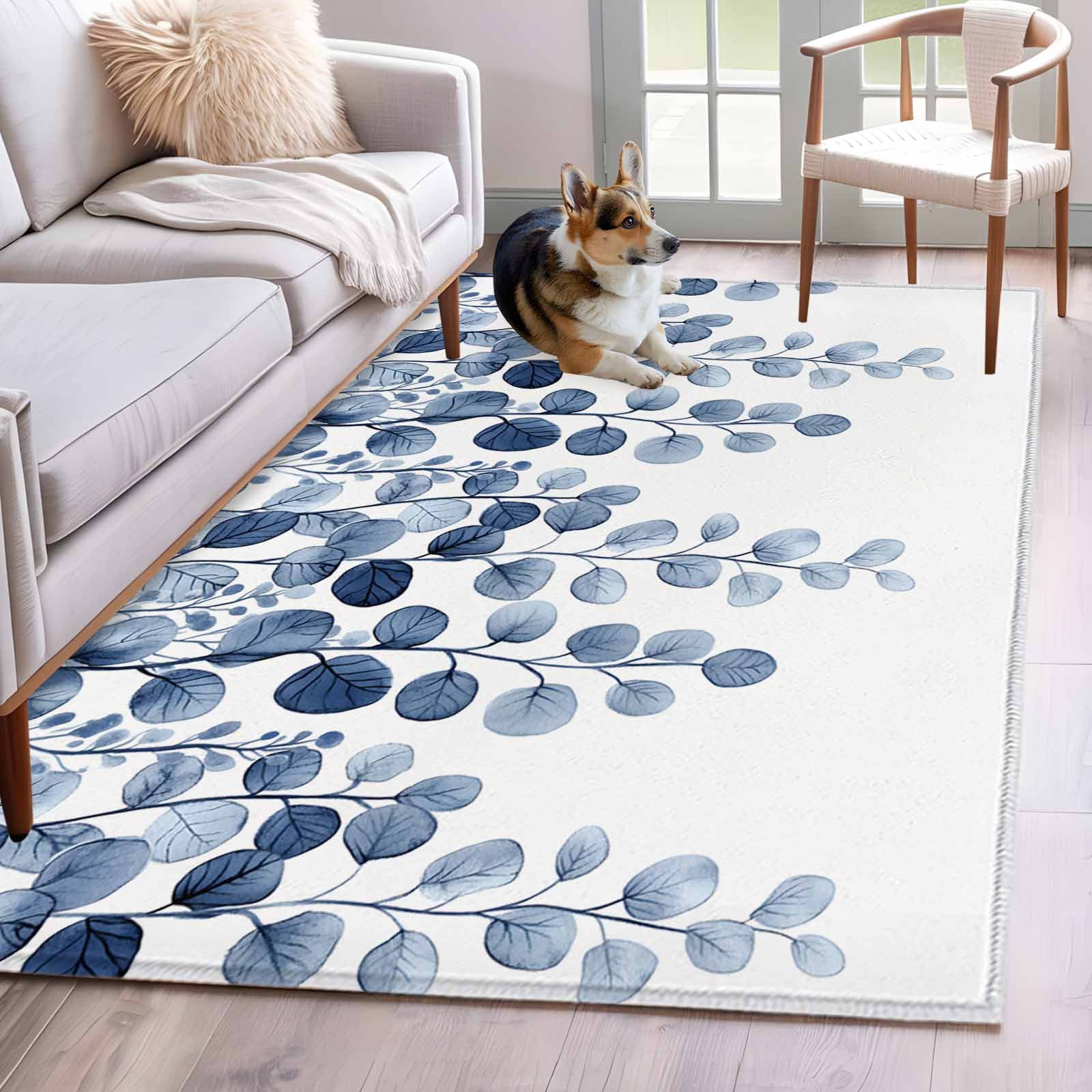 Abstract 2.7x5 Rug for Office Desk Chair Area Small Bedroom, Country ...