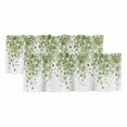 Abstract 2 Panels Kitchen Valance, Green Gradient Watercolors Ink ...
