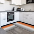 Abstract 2 Pieces Non-Slip Kitchen Mat Set, Orange Grey Gradient Modern ...