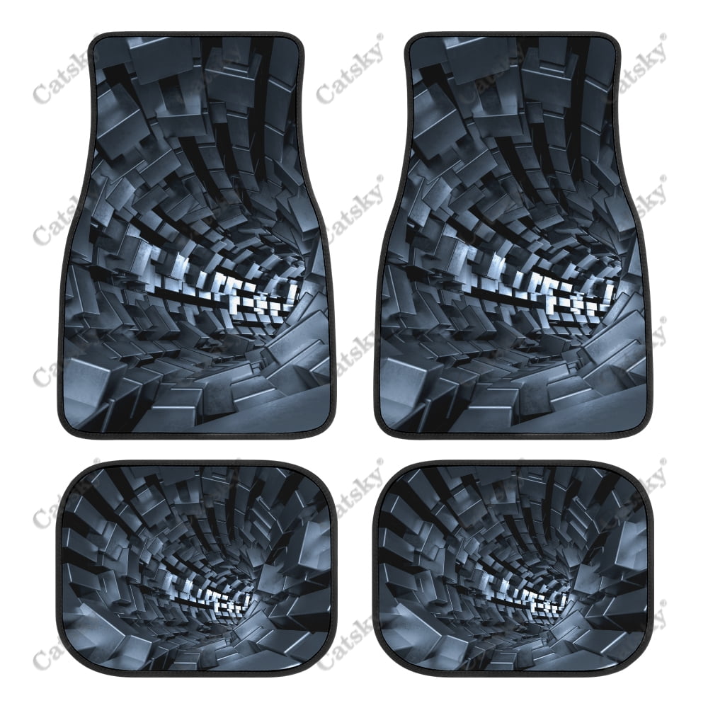 Abstract 3D Car Auto Floor Mats Carpet 4PCS Customized Cars Mat All ...