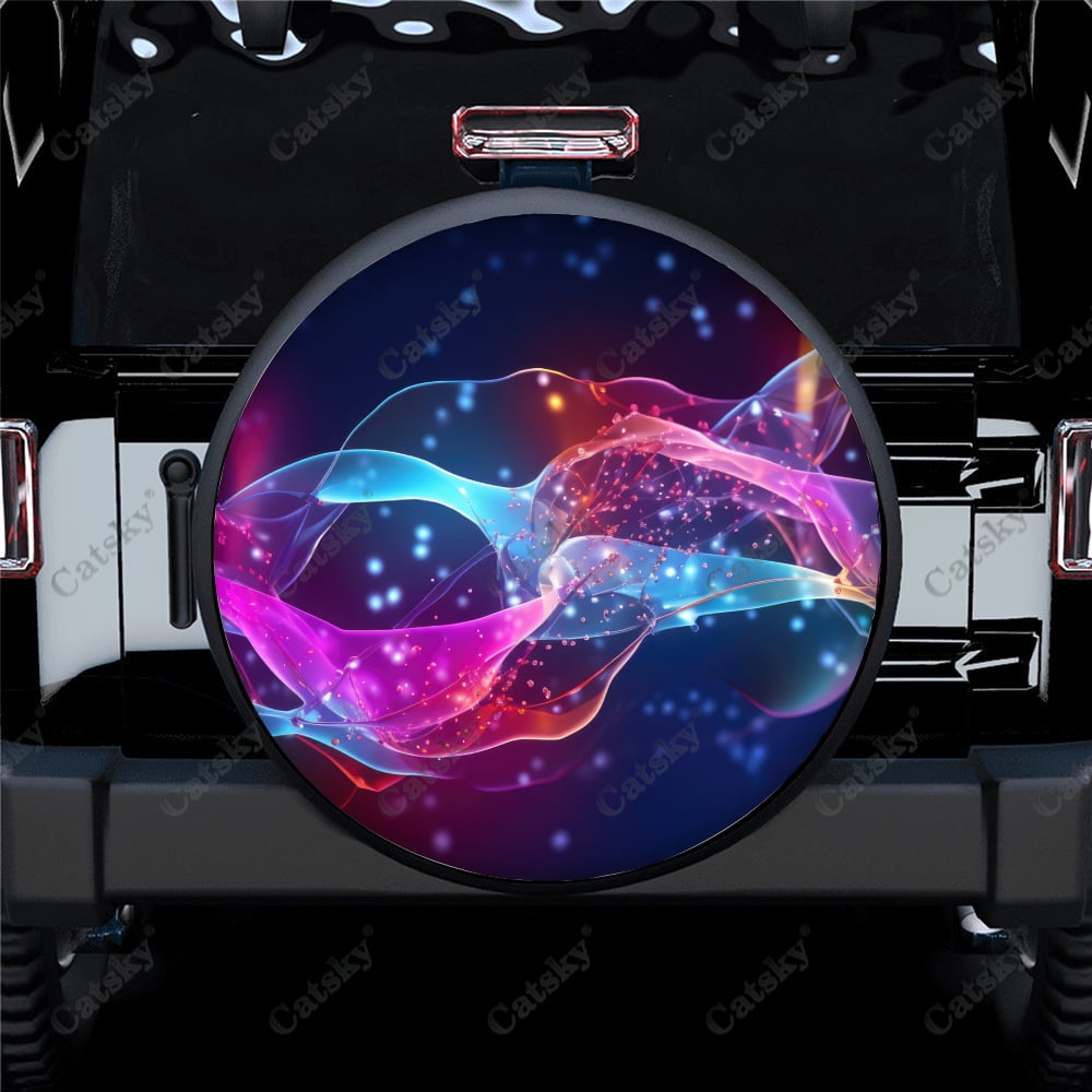 Abstract 3D DNA Helix Pattern Polyester Universal Spare Wheel Tire ...