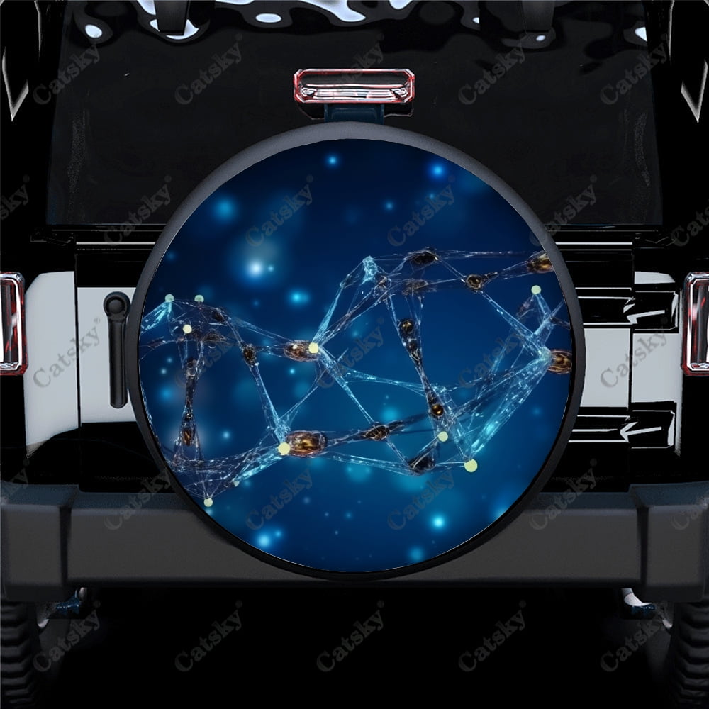 Abstract 3D DNA Helix Pattern Polyester Universal Spare Wheel Tire ...