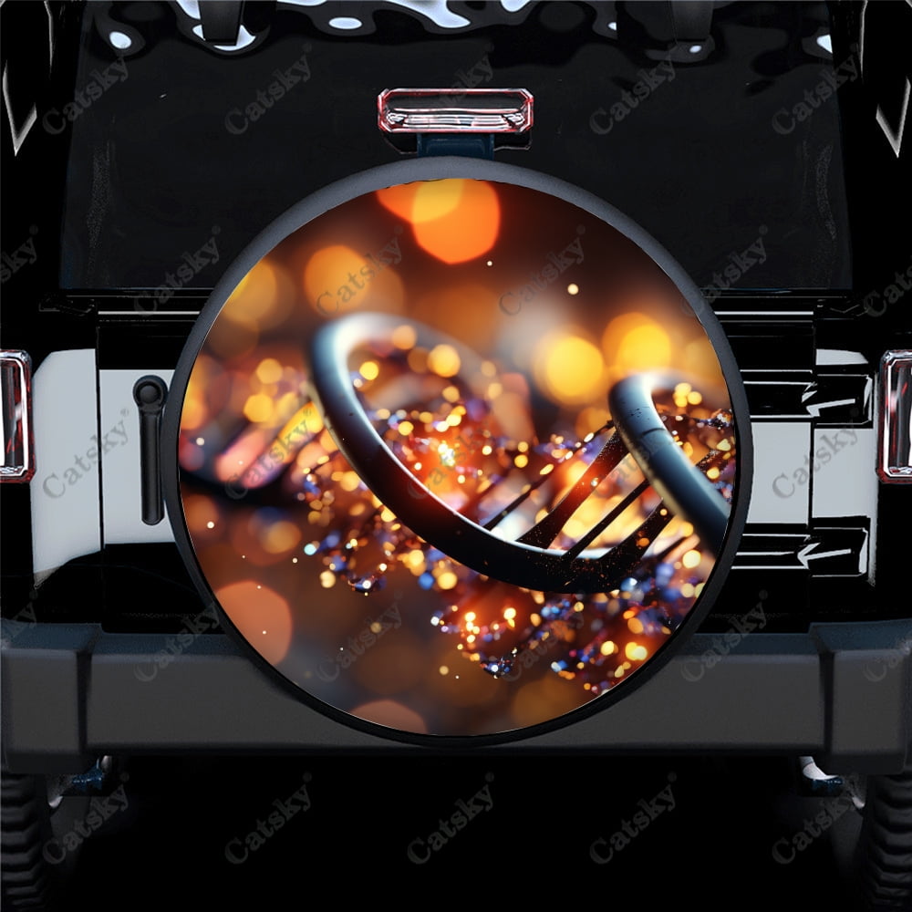 Abstract 3D DNA Helix Pattern Polyester Universal Spare Wheel Tire ...
