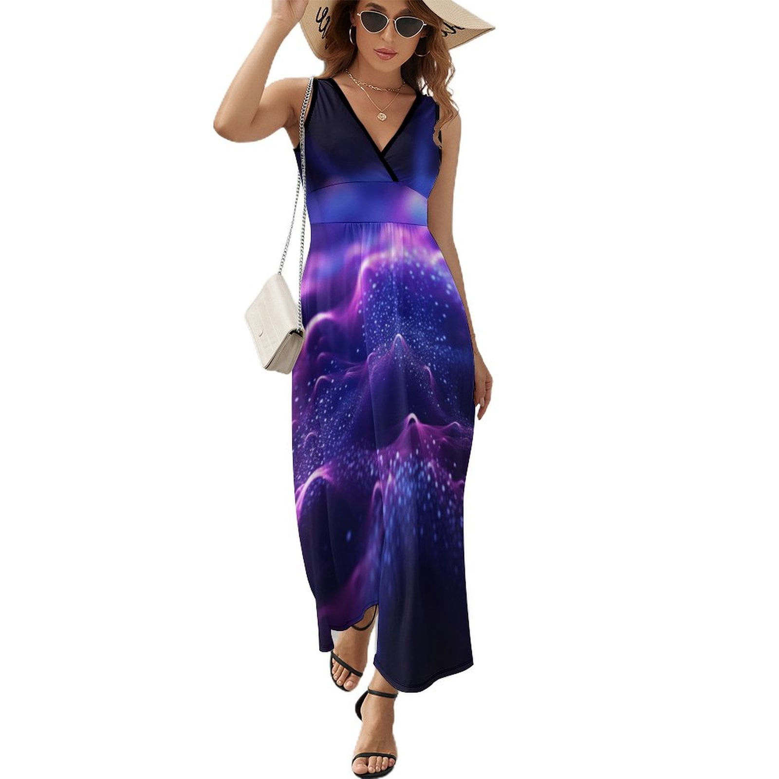 Abstract 3D Futuristic Geometric Plaid King Size Sleeveless Dress ...
